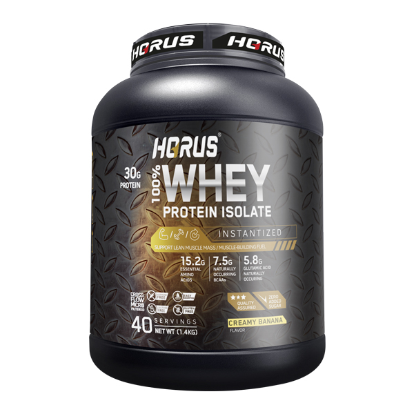 Horus Whey Protein Isolate Creamy Banana Flavour 1.4KG ( 40Serving ...