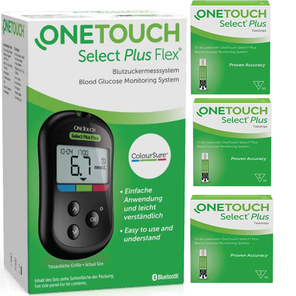 One Touch Select Plus Flex (Meter + 150 Strips Bundle ) Offer | Sifsaf